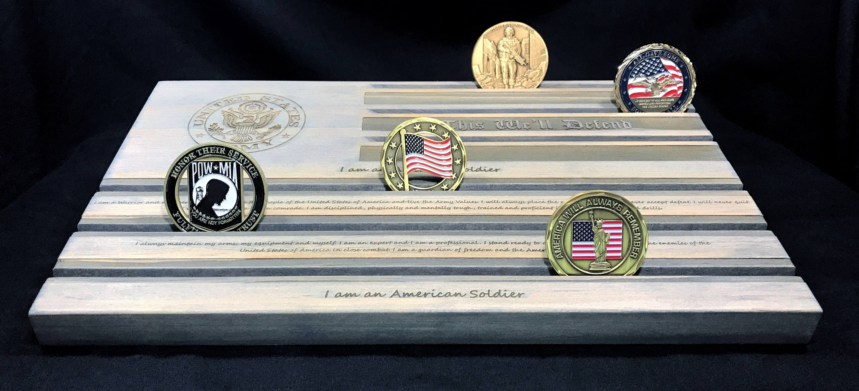 Army Challenge Coin Display Soldier's Creed This - Etsy