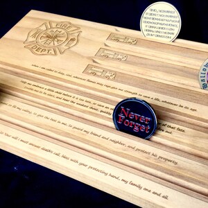 Firefighter Challenge Coin Display Holder - Firefighter's Prayer ...