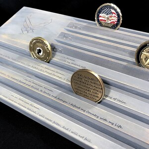 Gray Air Force Airman's Creed Coin Display - Military Challenge Coin ...