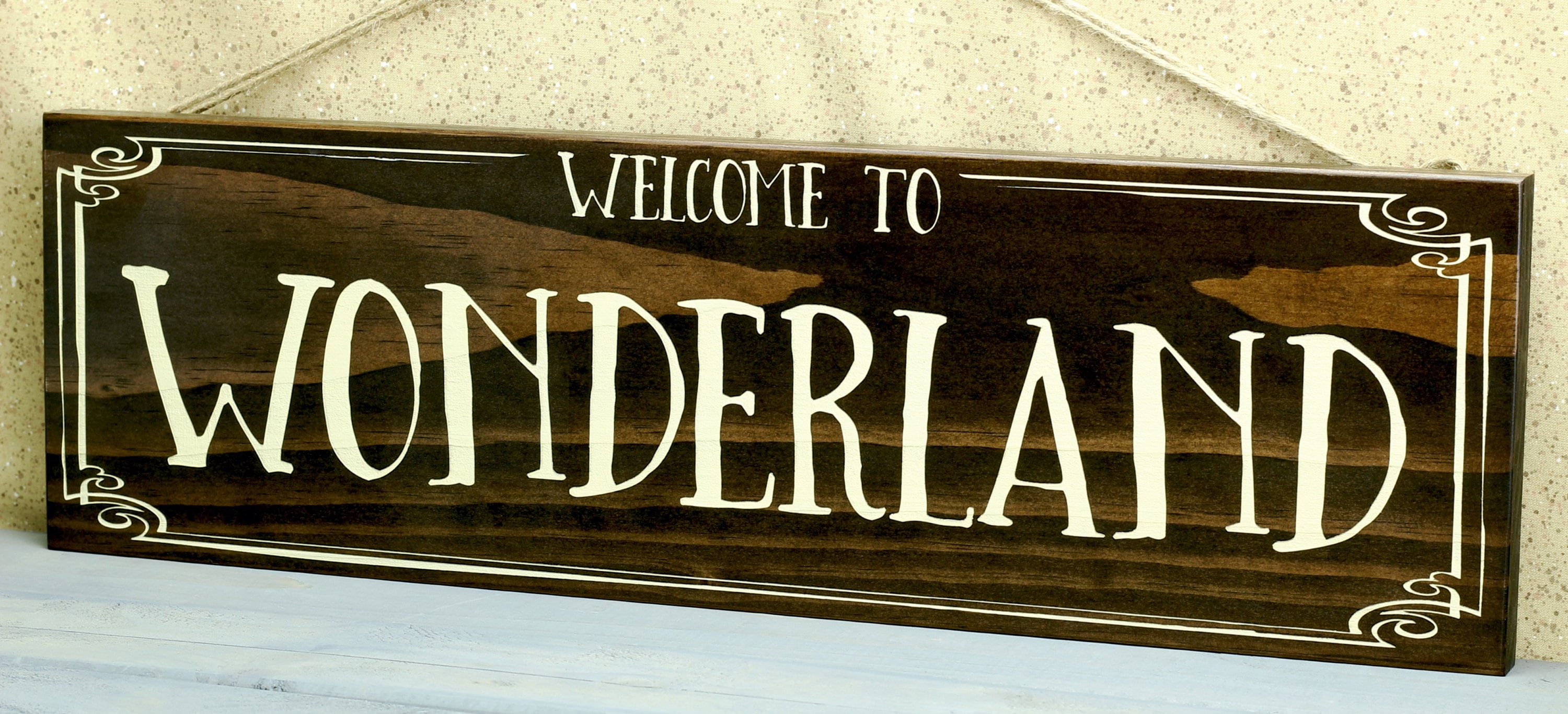 Welcome to Wonderland Wood Sign wide - Etsy