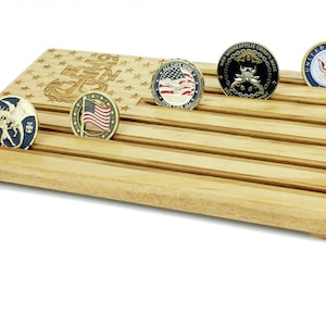 Chief Petty Officer Coin Holder Blonde Challenge Coin Display Chief ...