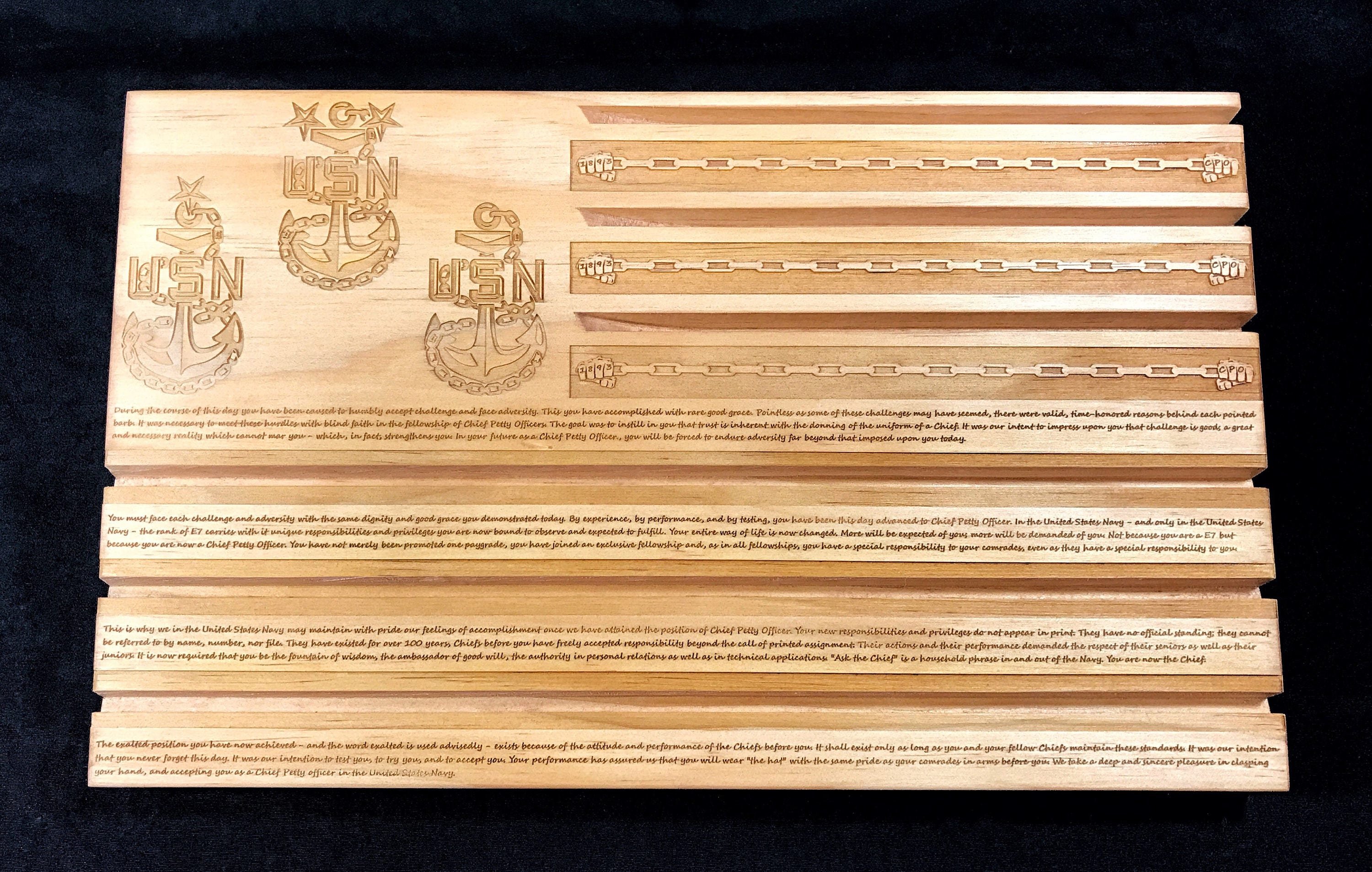 Navy Chief's Creed Military Challenge Coin Display Holder - Etsy