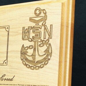 Personalized Navy Chief's Creed Plaque - Chief Pinning Gift - Chief ...