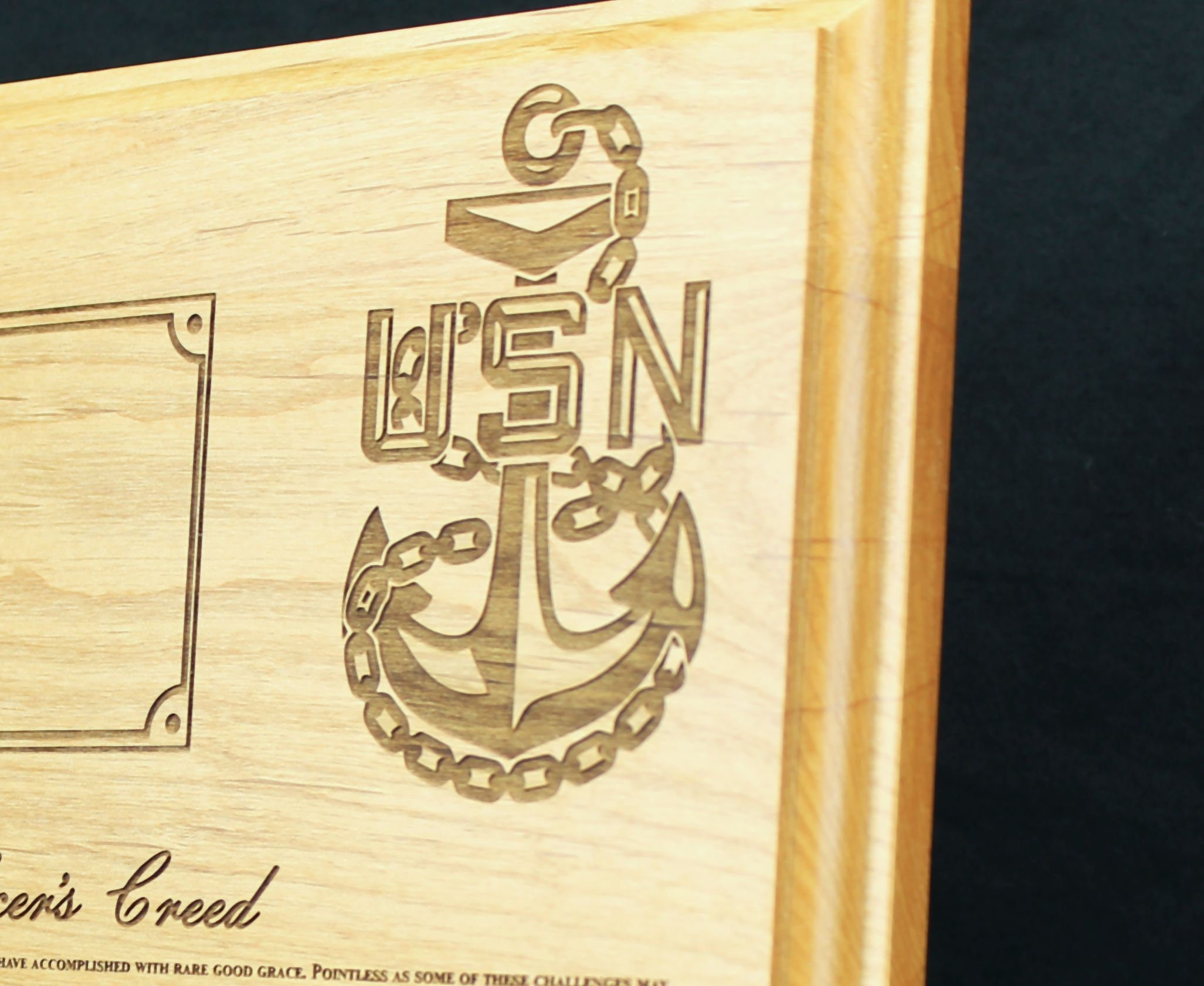Personalized Navy Chief's Creed Plaque Chief Pinning - Etsy