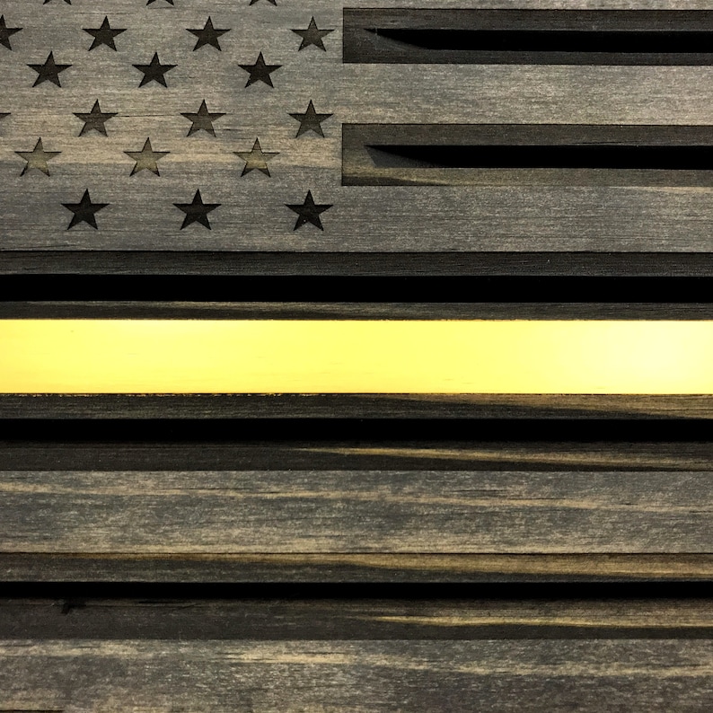 Thin Gold Line Thin Yellow Line Challenge Coin Display | Etsy
