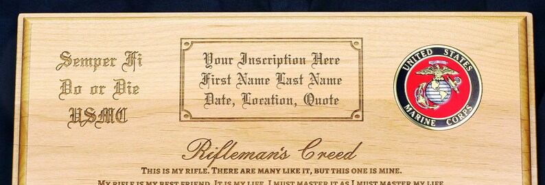 Personalized Marine Corp Rifleman's Creed Plaque Marine - Etsy