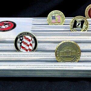 Gray Marine Challenge Coin Display Holder - Military Challenge Coin ...