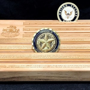 Navy Chief's Creed Military Challenge Coin Display Holder - Chief Petty ...