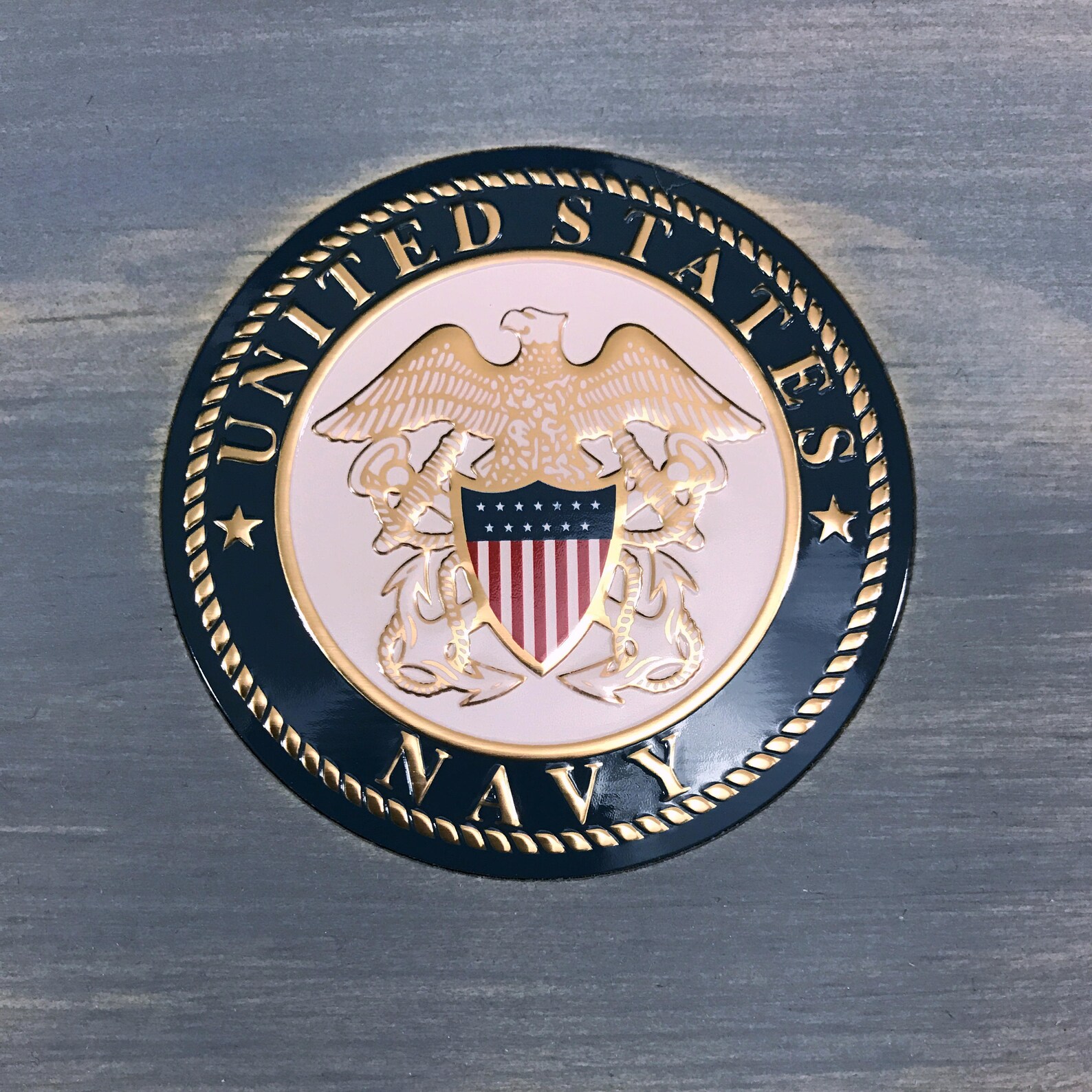 Navy Officer Challenge Coin Display Gray Personalize - Etsy