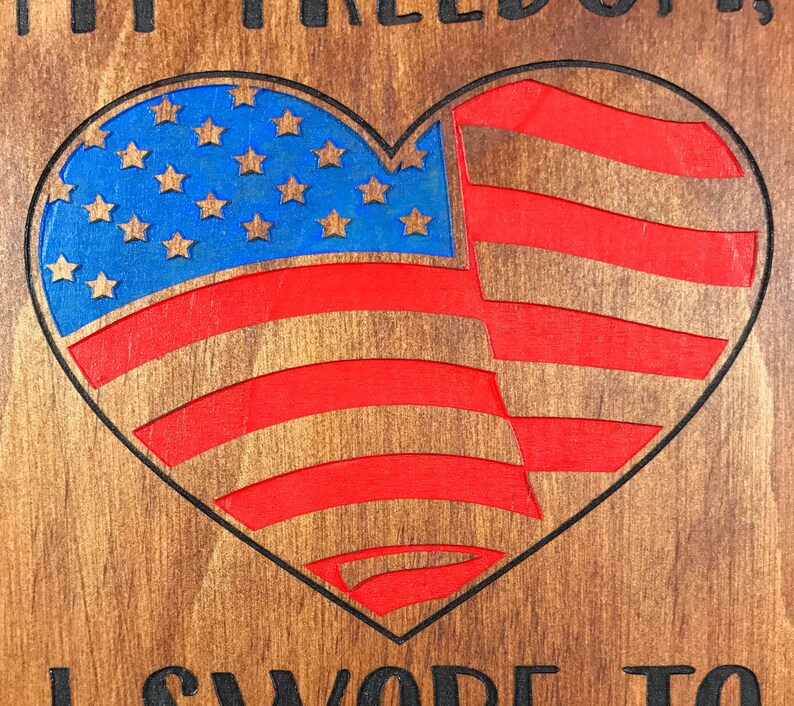 Patriotic Wood Sign Military Wife Military Spouse Red - Etsy