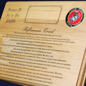 Personalized Marine Corp Rifleman's Creed Plaque - Marine Award - USMC ...