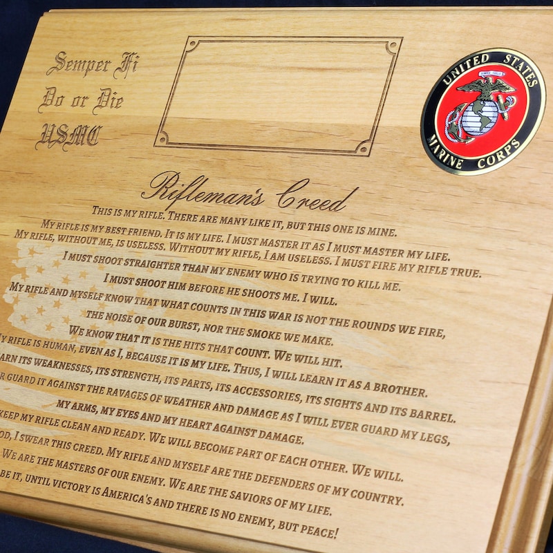 Marine Corps Plaque - Etsy