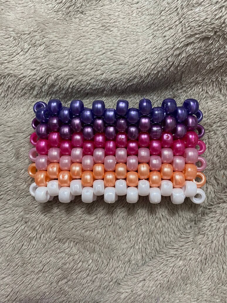 Cinthean Pride Flag Pearlescent Bead Kandi Cuff Bracelet - Etsy