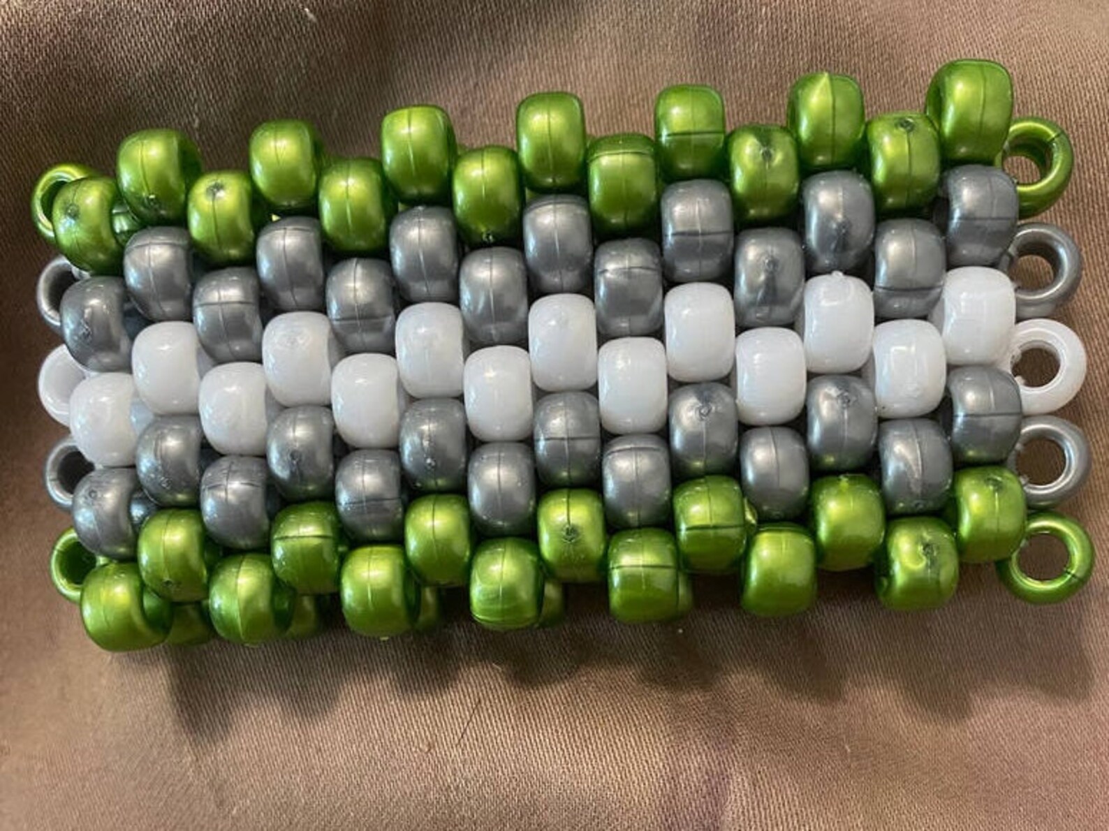 Grayromantic/gray-aro Pride Flag Pearlescent Bead Kandi Cuff Bracelet ...