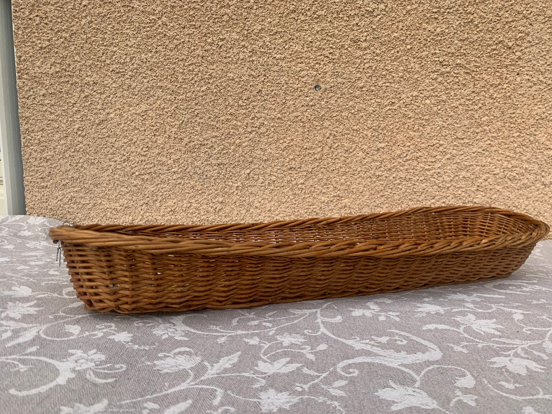 Old Large Wicker Bread Basket, Rustic Bakery Decoration - Etsy