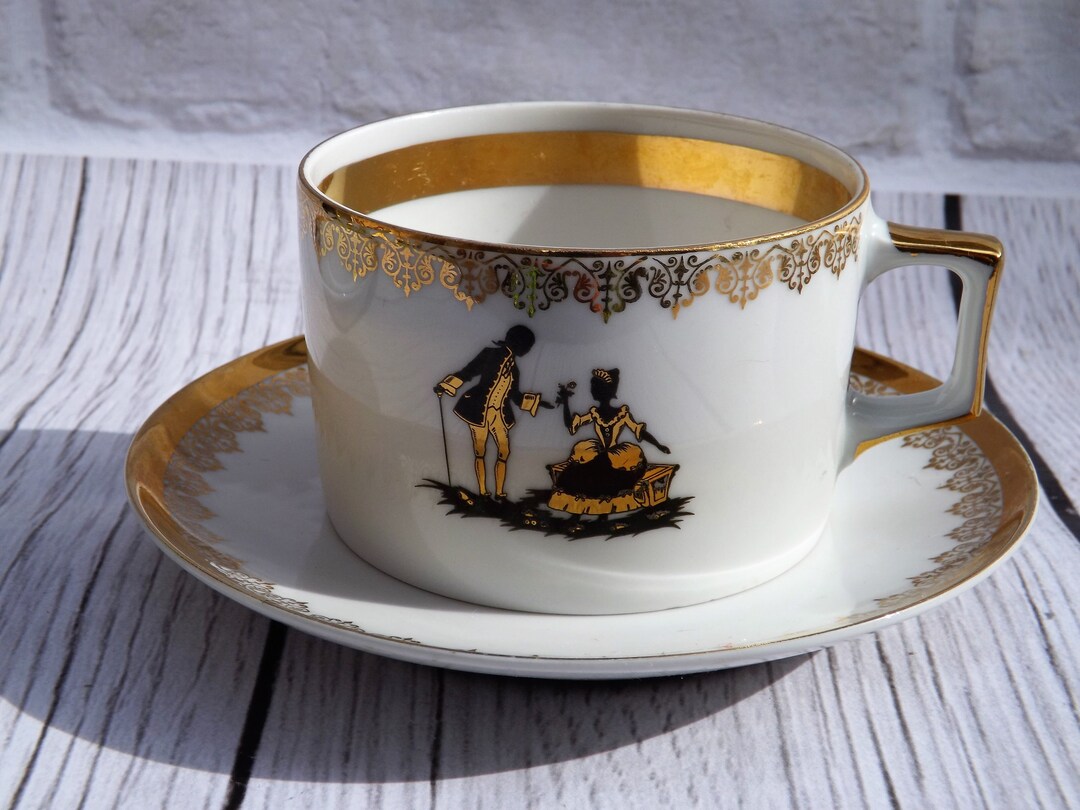 Antique Bavaria Fine Porcelain Rare Tea Cup and Saucer by Winterling ...