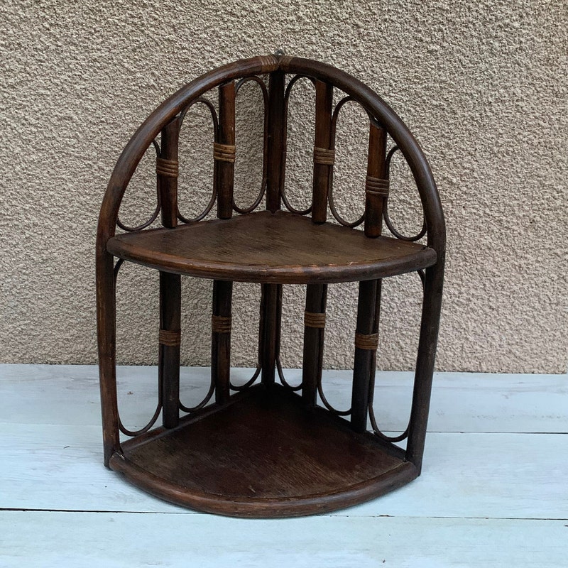 Wicker Corner Shelf - Etsy