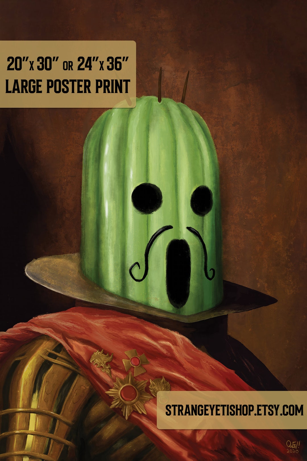Sir Alonso Cactuar IV - Large Poster - Etsy