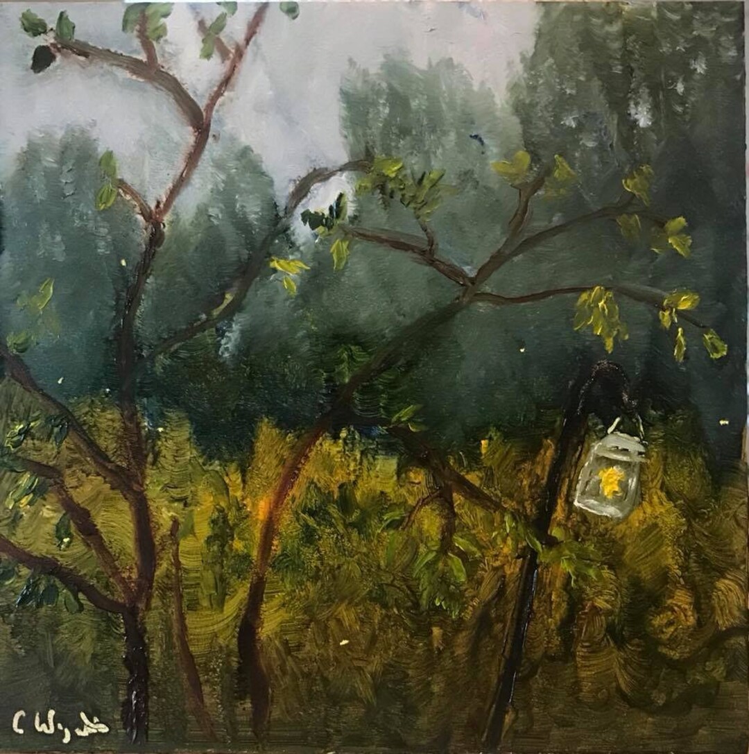 Summer Evening Original Oil Painting - Tiny Paintings - Nature ...