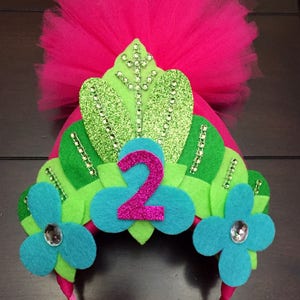 Poppy Crown, Trolls Headband, Trolls Crown, Trolls Birthday Crown ...