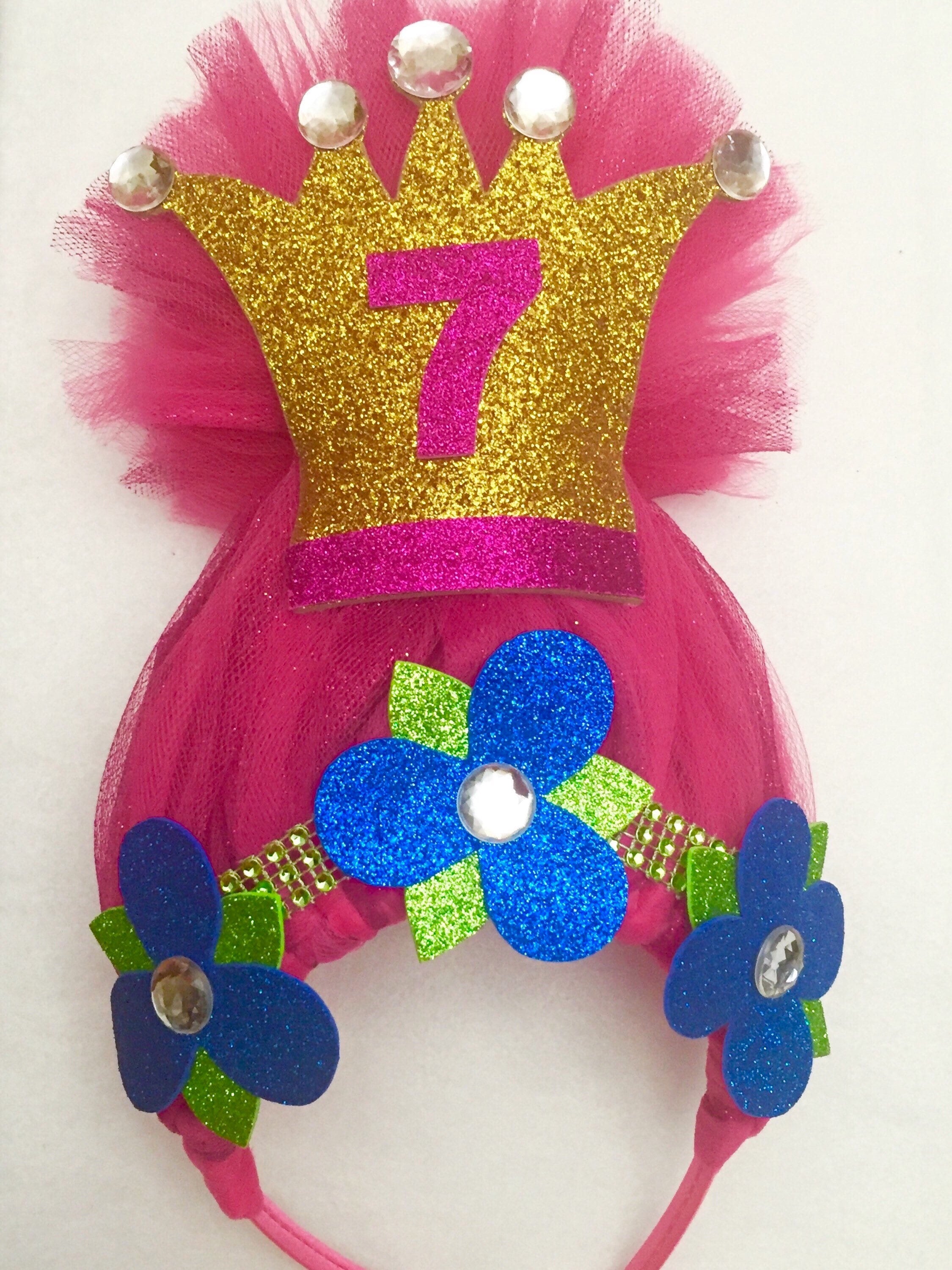 Trolls Headband, Trolls Crown, Pink Troll Headband, Trolls Crown ...