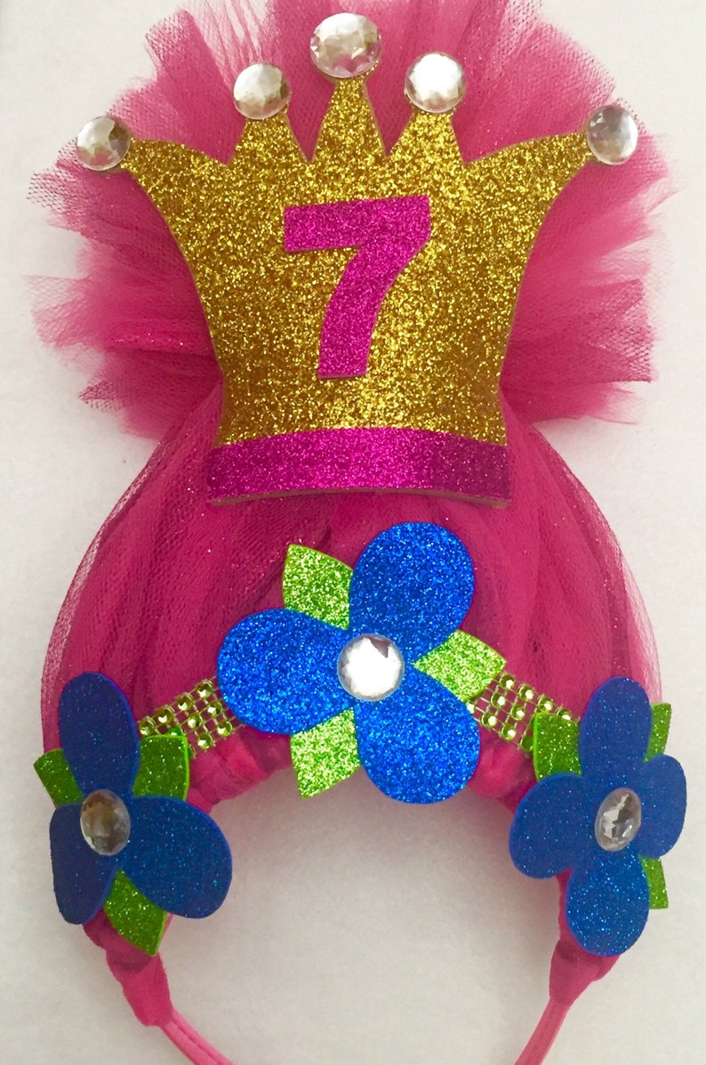 Trolls Headband, Trolls Crown, Pink Troll Headband, Trolls Crown ...