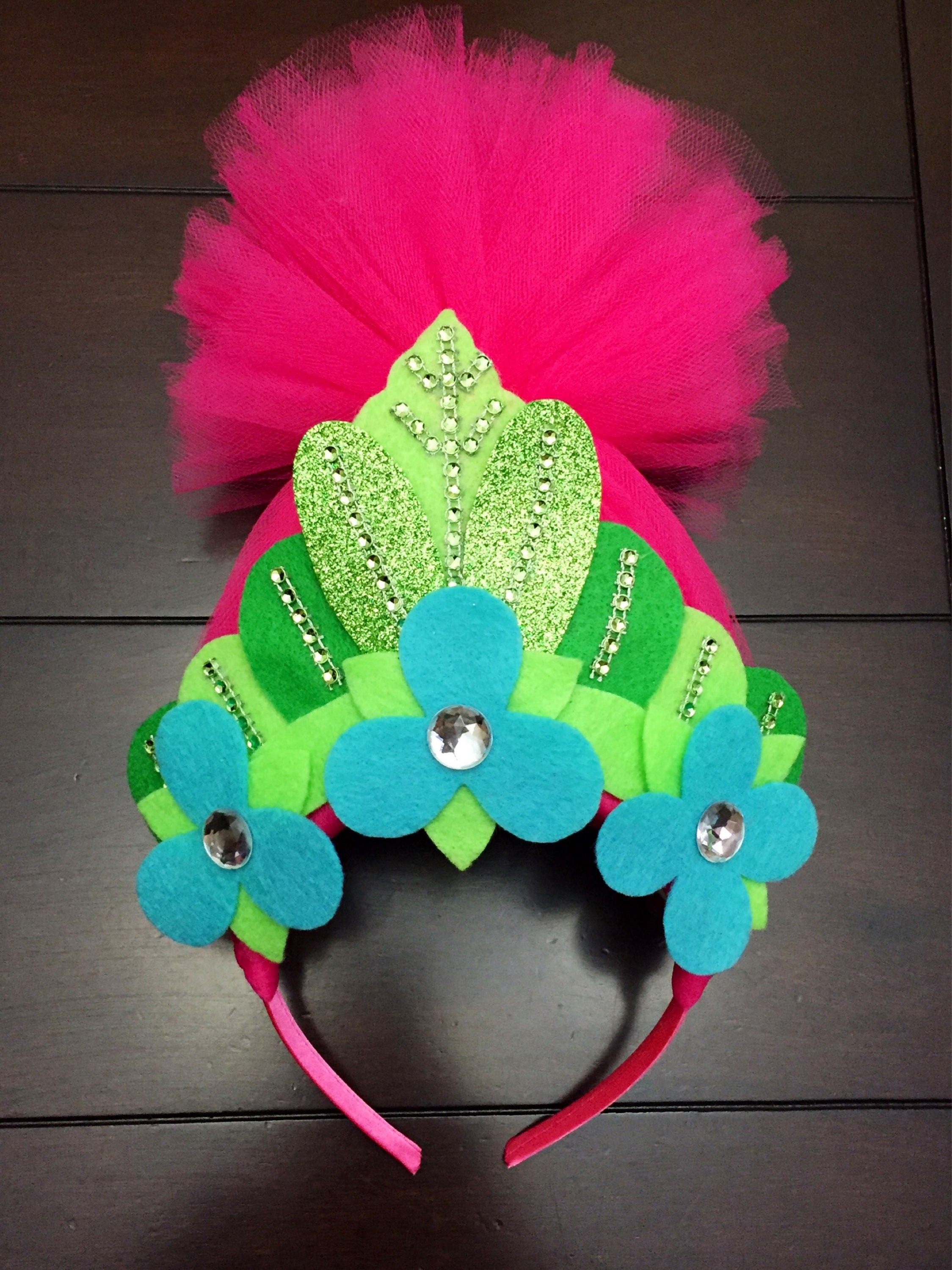 Poppy Crown Trolls Headband Trolls Crown Trolls Birthday | Etsy