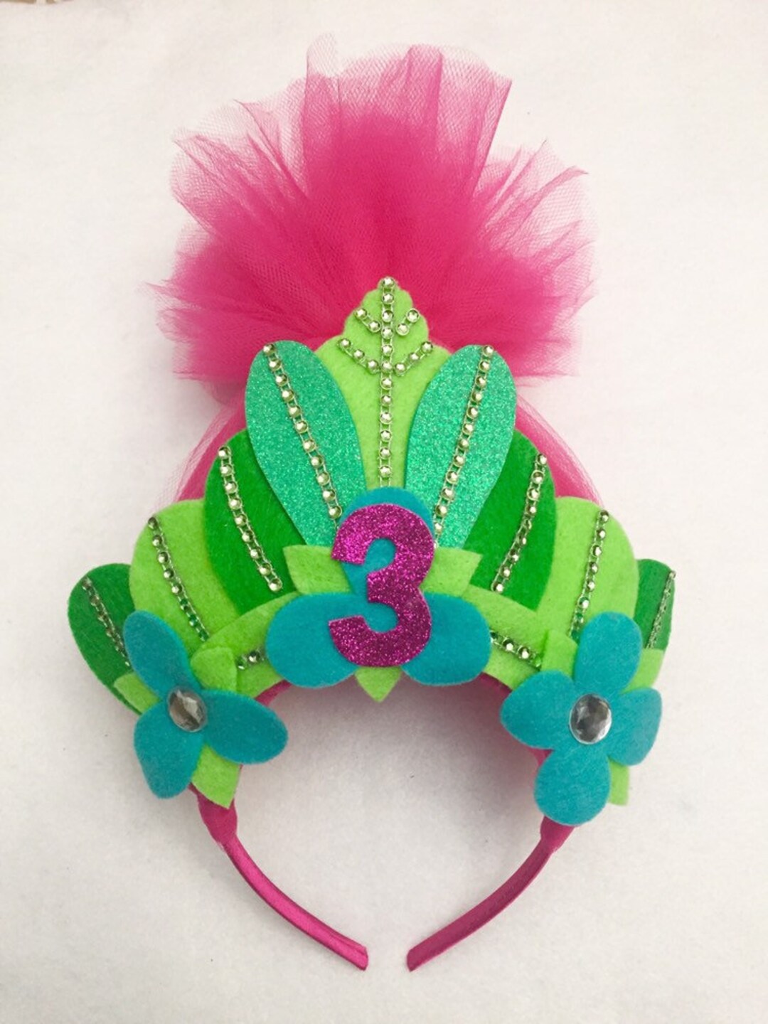Poppy Crown, Trolls Headband, Trolls Crown, Trolls Birthday Crown ...
