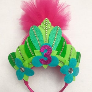 Poppy Crown, Trolls Headband, Trolls Crown, Trolls Birthday Crown ...