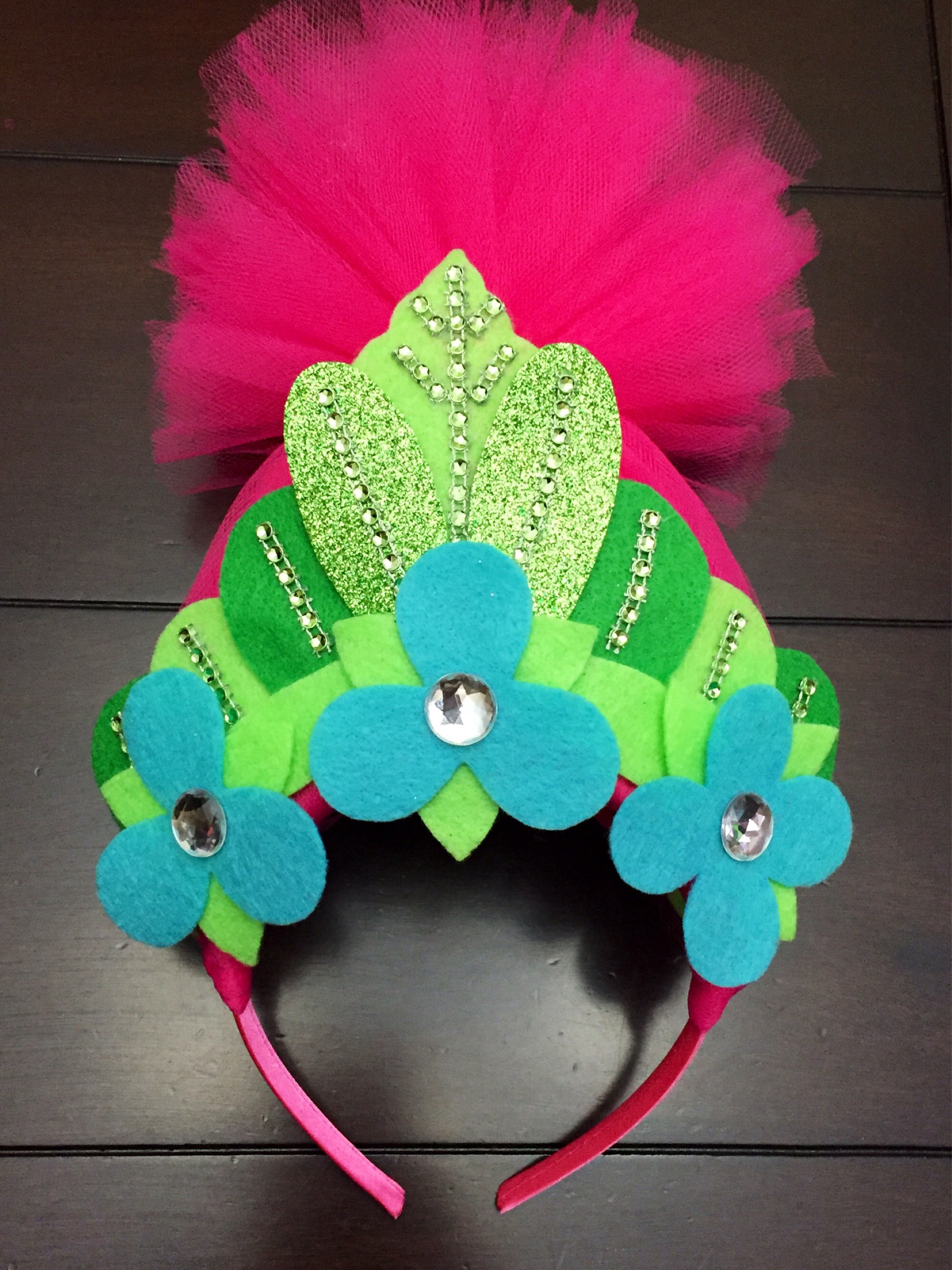 Poppy Crown Trolls Headband Trolls Crown Trolls Birthday | Etsy
