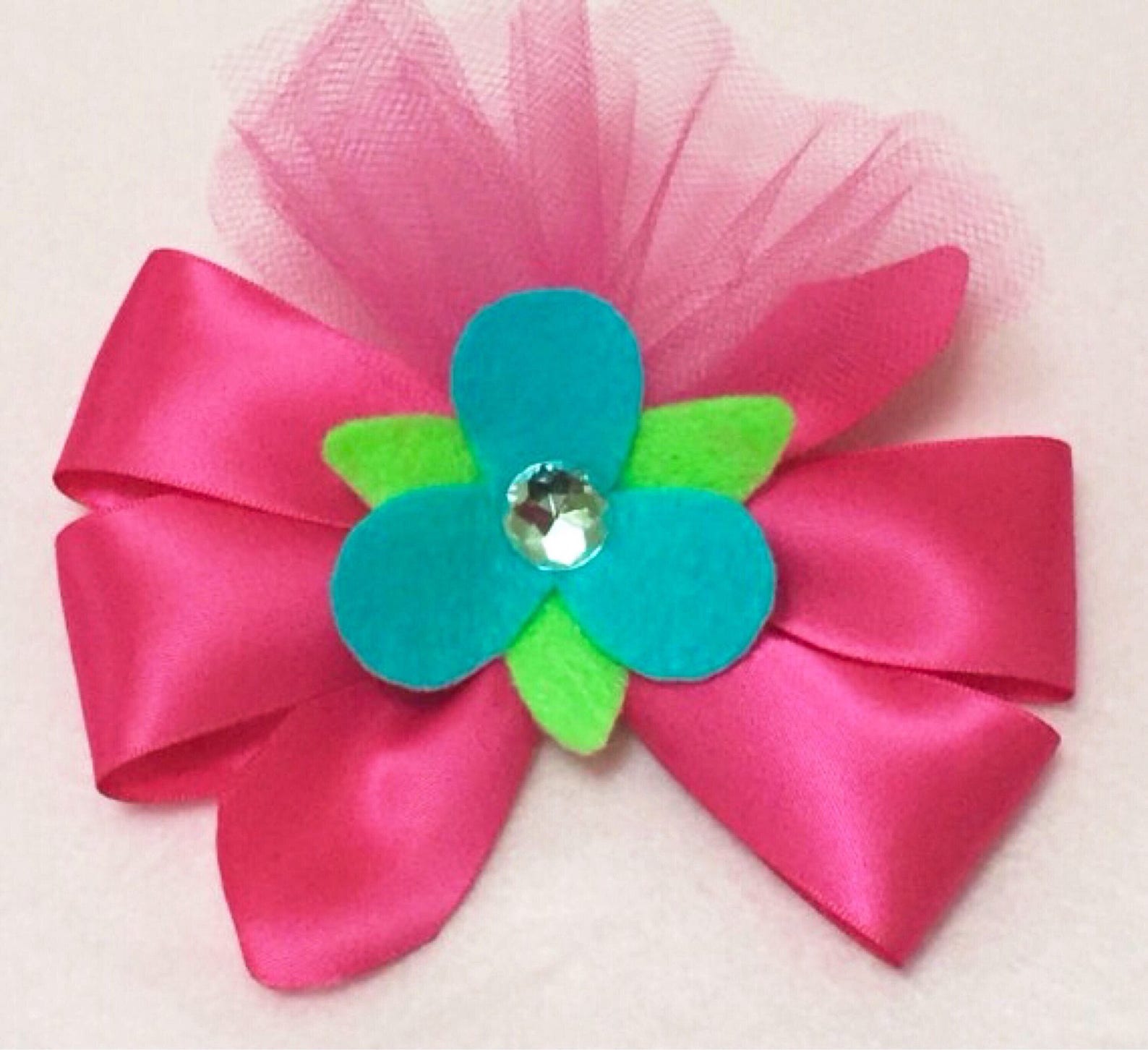 Trolls Hair Bow, Pink Trolls Hair Bow, Trolls Headband, Flower Hair Bow ...