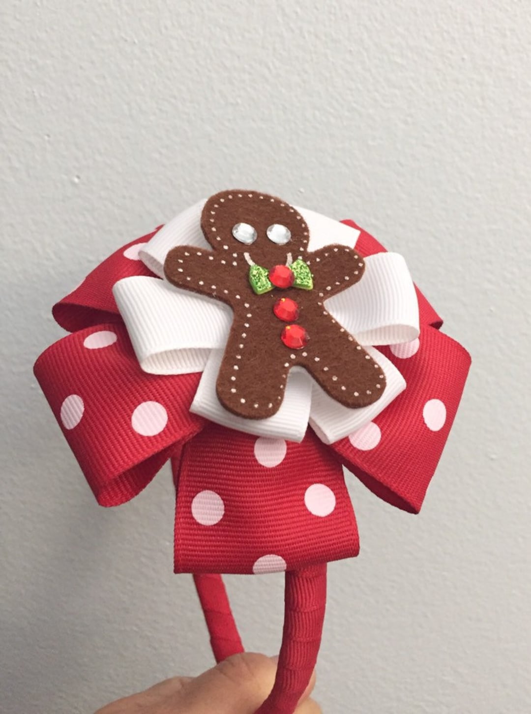 Ginger Bread Headband, Holiday Headband, Christmas Headband, Red ...