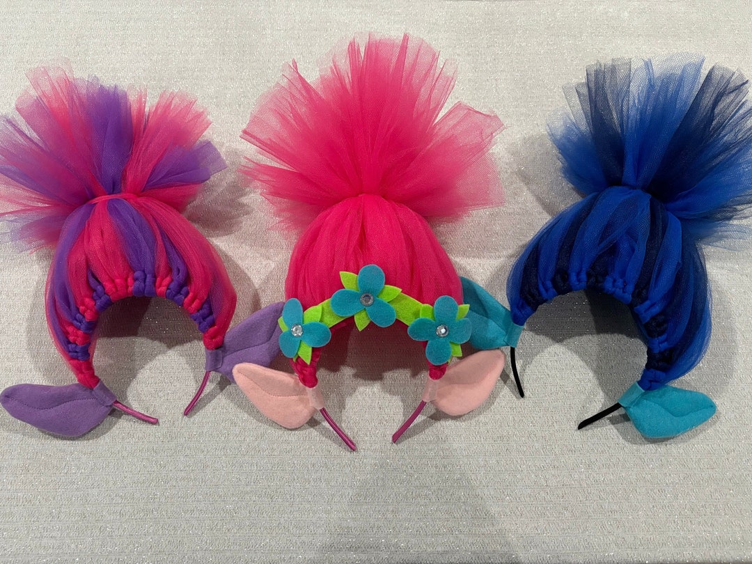 Trolls Headband, Trolls Crown, Pink Troll Headband, Trolls Hair, Easter ...