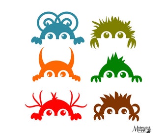 Peeking monster | Etsy