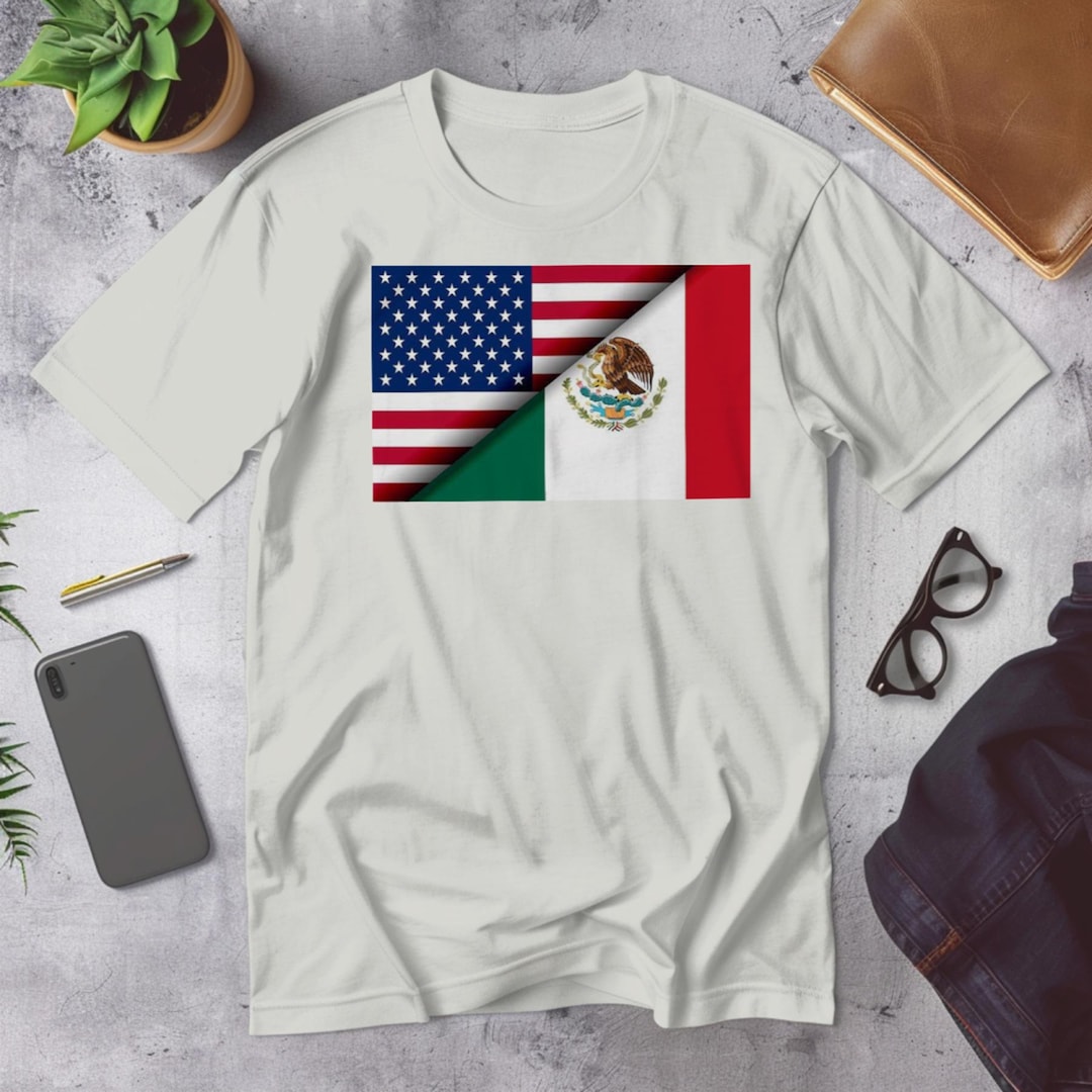 America Mexico Flag DTF Print: Craft & Shirt Design (digital File) - Etsy