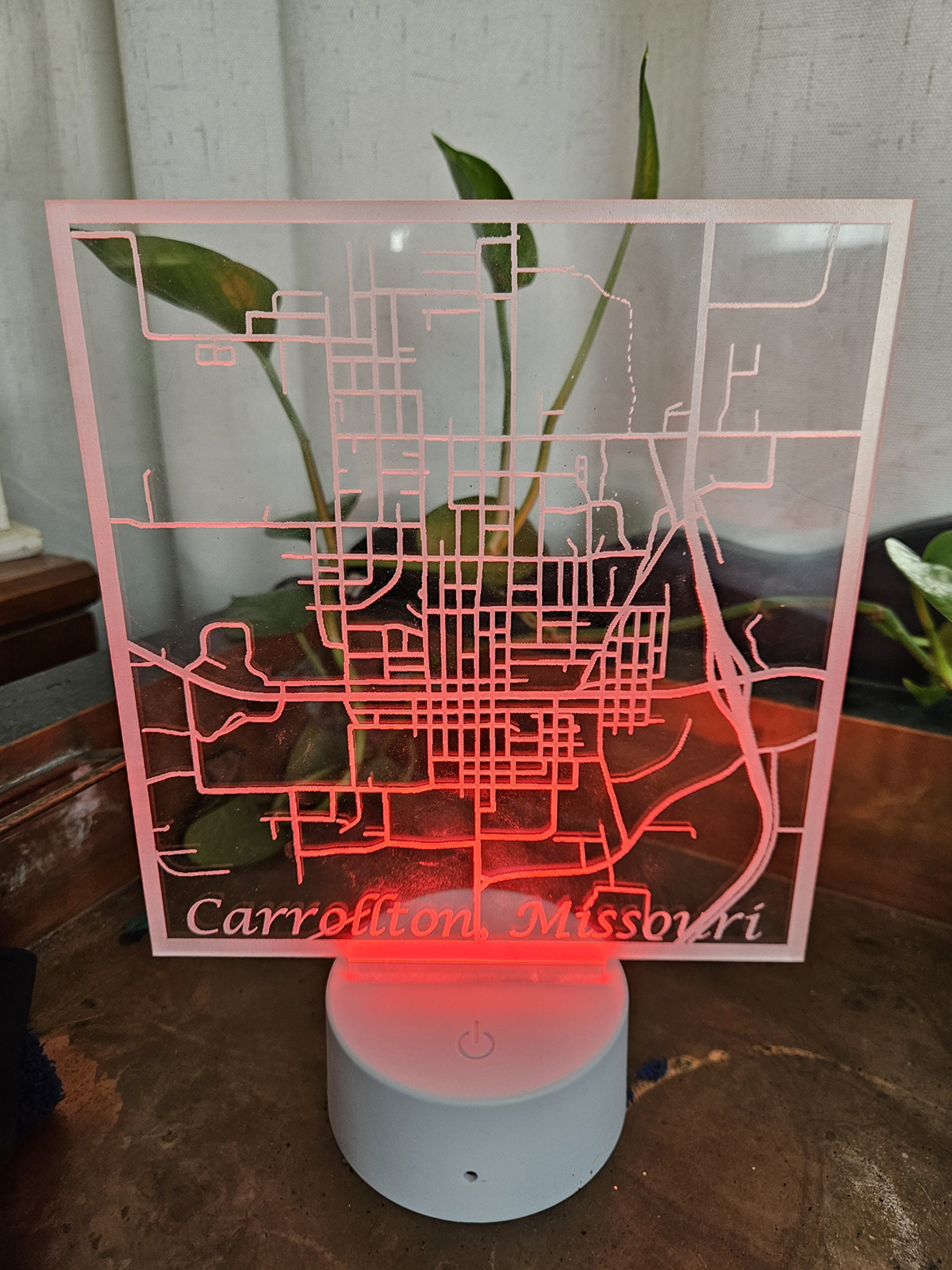 FREE SHIPPING, City Map, Led, Acrylic, Nightlight, Edge Lit, Gift for ...