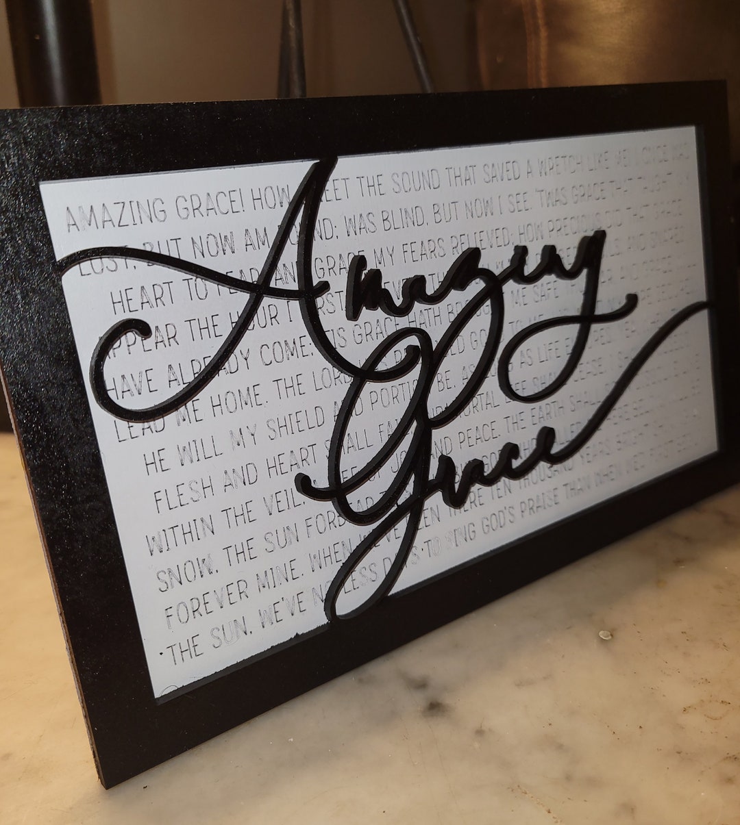 Amazing Grace Hymn Wood Plaque Religious Glowforge Laser - Etsy