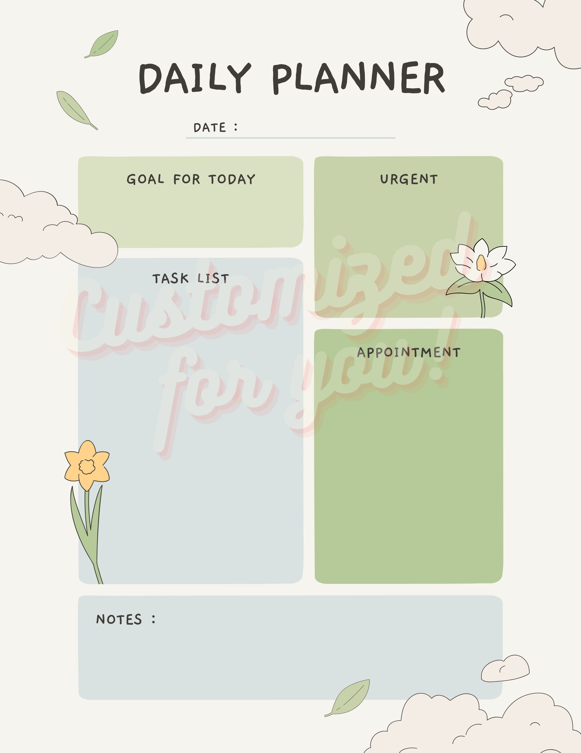 Beautiful Printable Daily Planner Nature Based & Earth Tones - Etsy