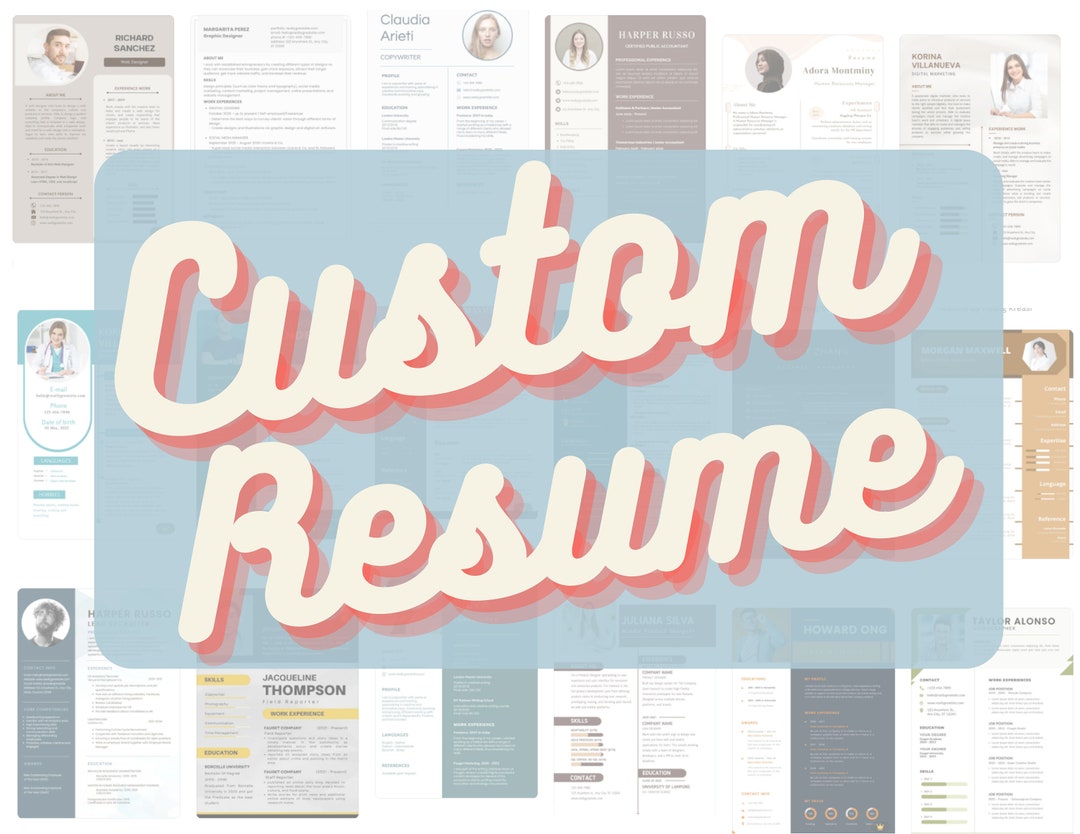 Resume Design, Custom Resume, Graphic Design, Custom Design Services ...