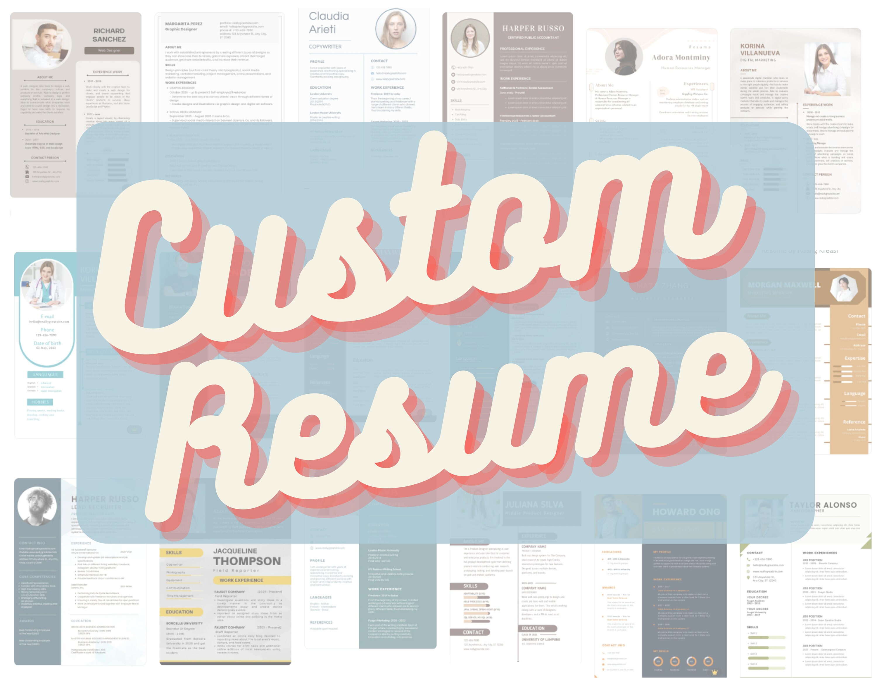 Resume Design, Custom Resume, Graphic Design, Custom Design Services ...