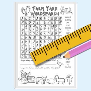 Farm Animal Word Search | Day at the Farm Themed Worksheet | Farm ...