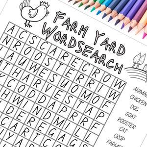 Farm Animal Word Search | Day at the Farm Themed Worksheet | Farm ...