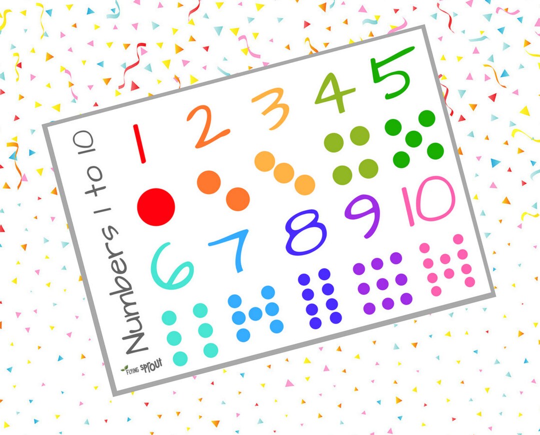 Counting Activity Numbers 1 to 10 | Toddler Travel Activity Home School ...