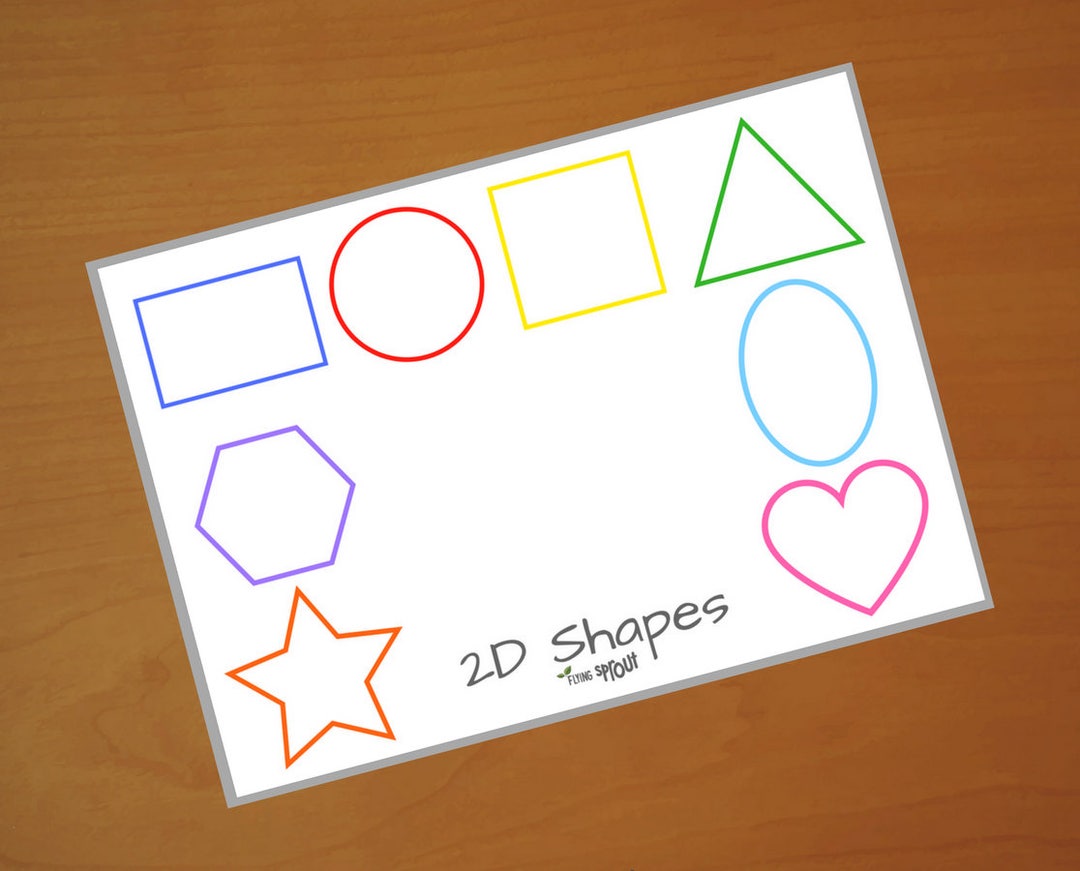 Play Dough Learning Mat | 2D Shapes Placemat | Educational Toddler ...