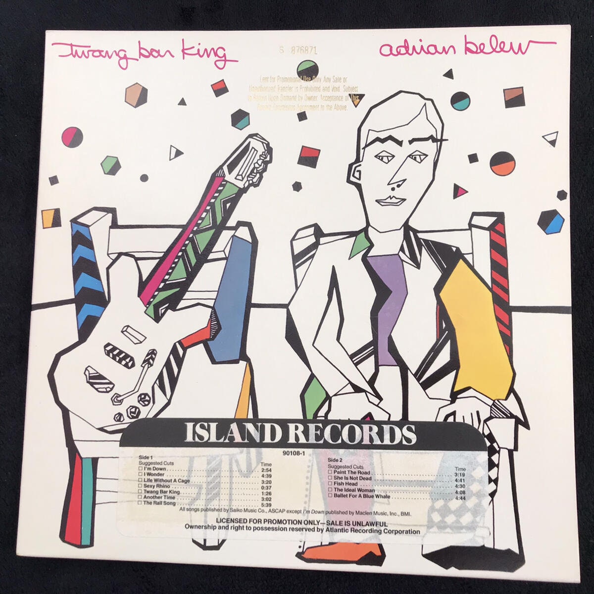 Adrian Belew king Crimson Twang Bar King 1983 Rare DJ Promo Copy W ...