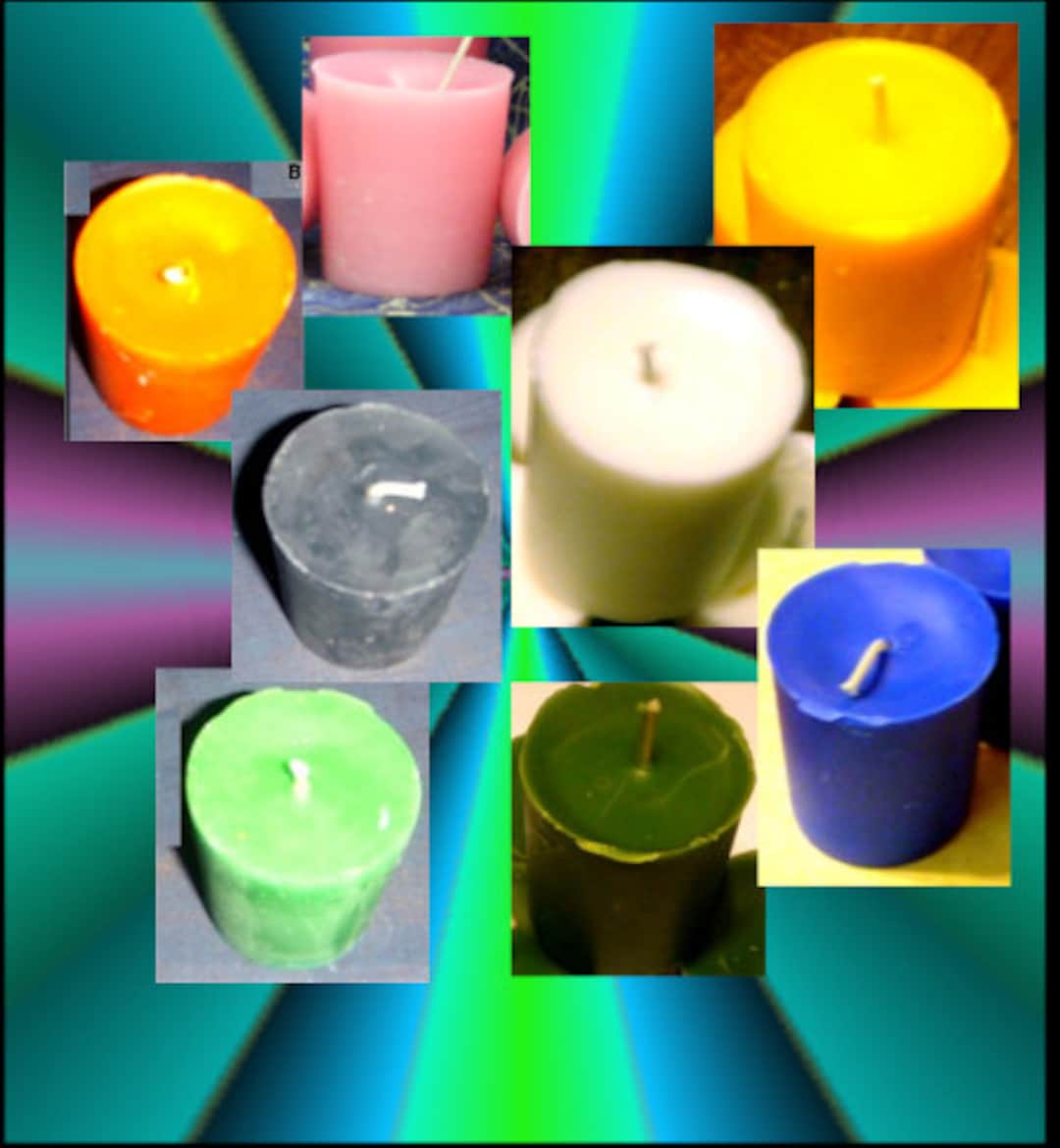 One Dozen Votive Candle Vibrant Colours Soy/bee Blend Wax - Etsy