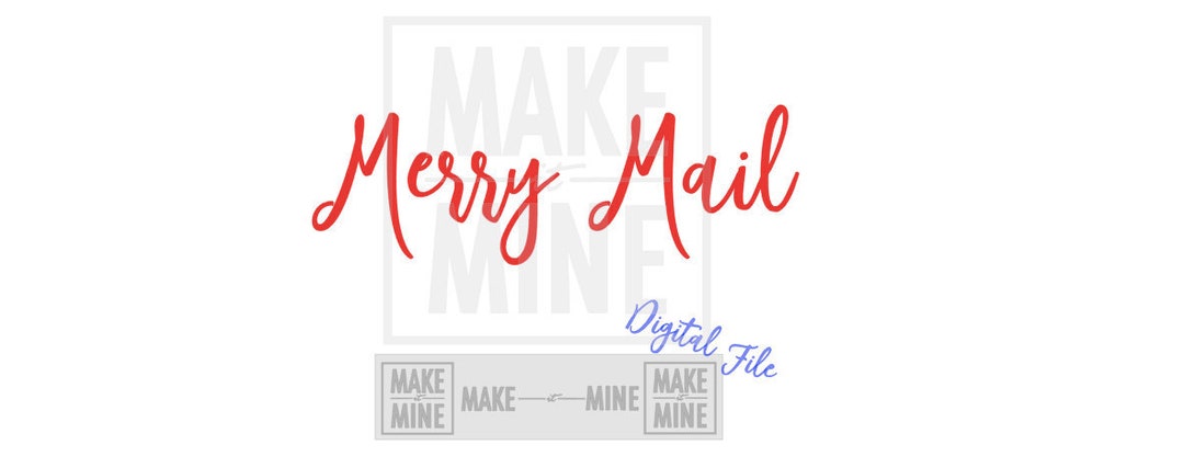SVG Merry Mail DIGITAL DOWNLOAD Christmas Gifts Holiday - Etsy