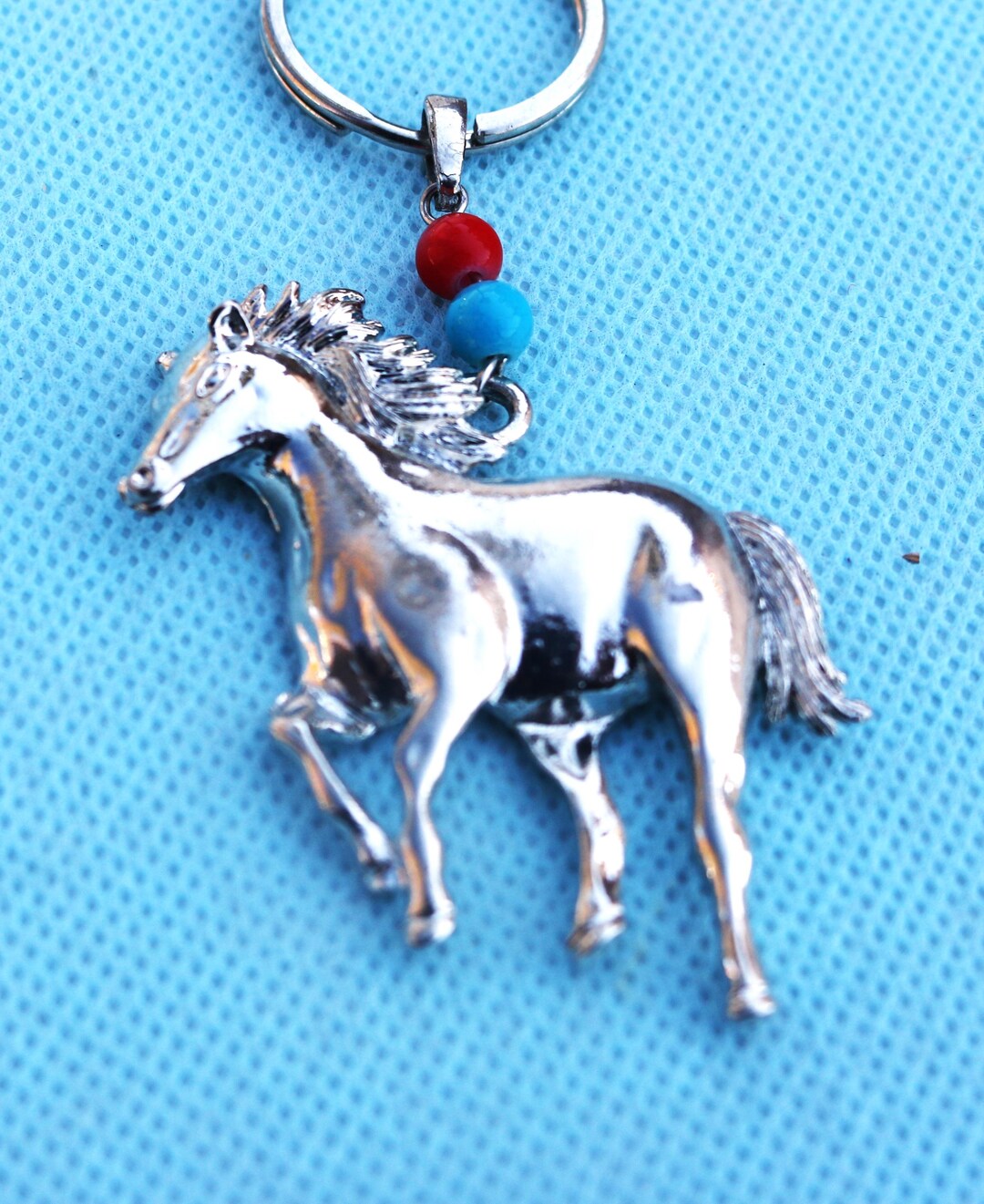 Vintage, 1970 - 1980's Ford Mustang, Keychain, Metal, Key Ring, Racing ...