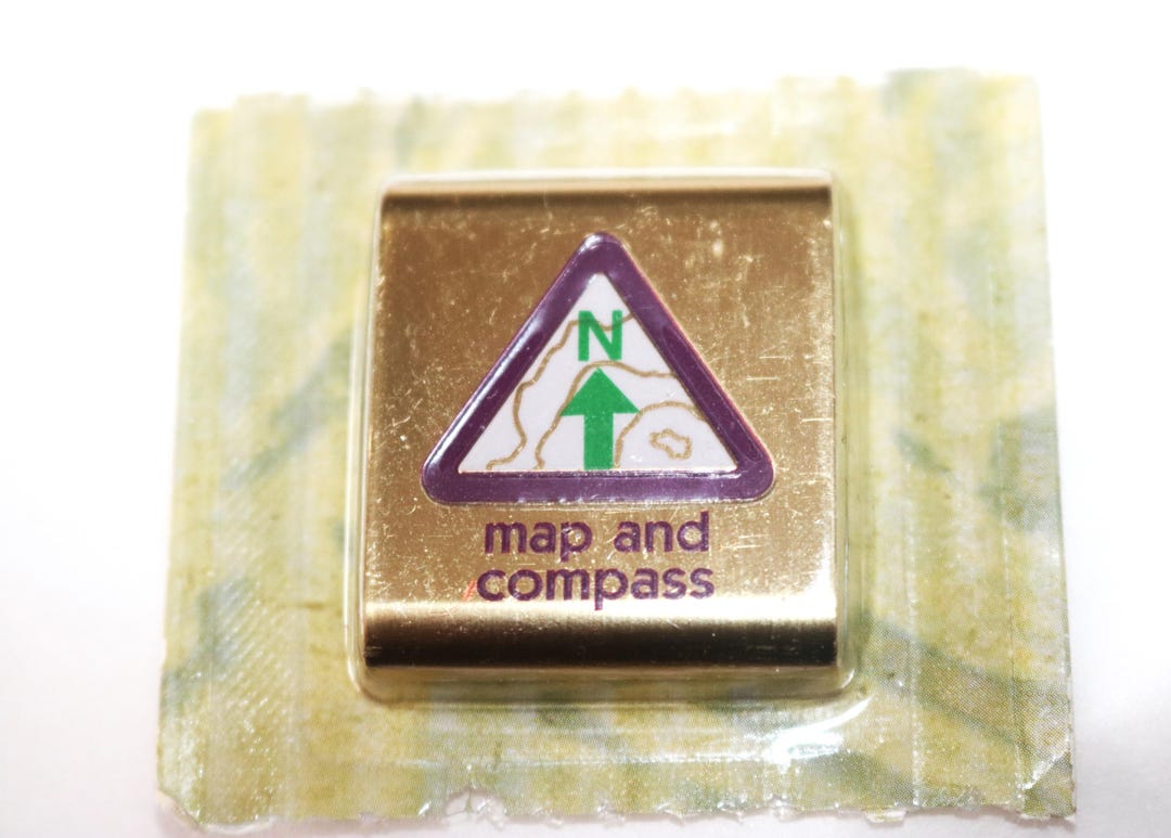 Vintage, Boy Scouts, BSA Retired, Academic, Map and Compass, Belt Loop ...