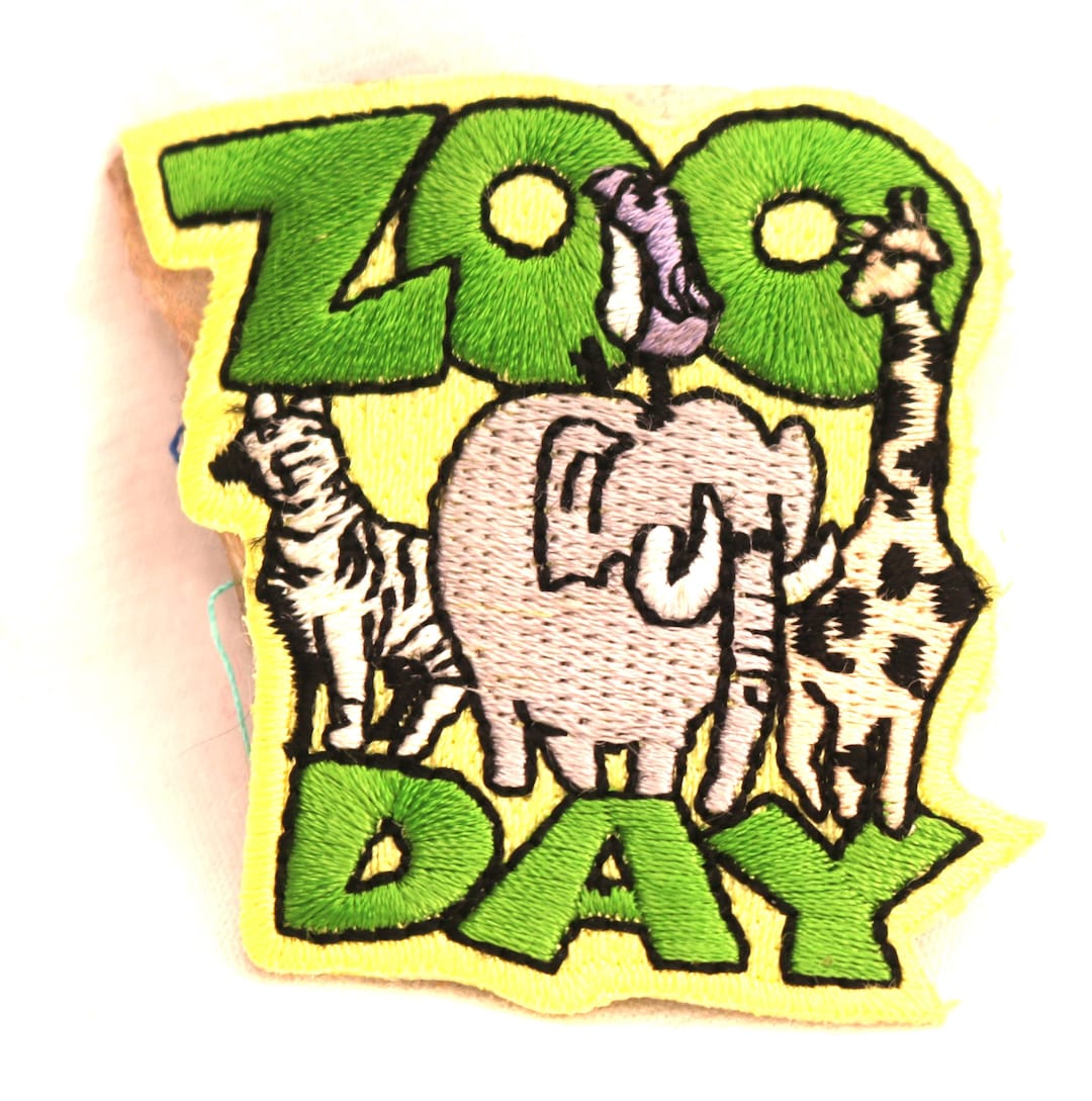 Vintage, Zoo Day, Embroidered, Iron on Patch, Fun Patch, - Etsy